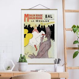 Bilderwelten Stoffbild mit Posterleisten Vintageplakat - Moulin Rouge