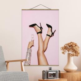 Stoffbild mit Posterleisten Party Heels