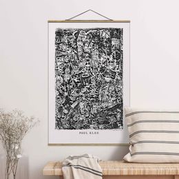 Stoffbild mit Posterleisten Paul Klee - Small World