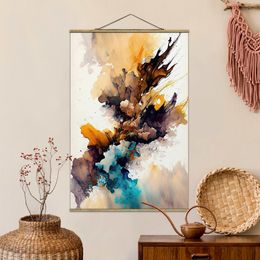 Bilderwelten Stoffbild mit Posterleisten Blumenfreunde