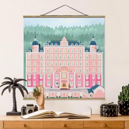 Bilderwelten Stoffbild mit Posterleisten The Grand Budapest Hotel