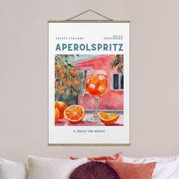 Stoffbild mit Posterleisten Aperol Spritz - Il dolce far niente
