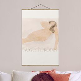 Bilderwelten Stoffbild mit Posterleisten Auguste Rodin - Frauenakt III