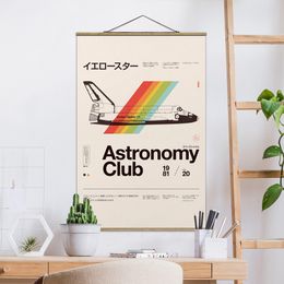Bilderwelten Stoffbild mit Posterleisten Astronomy - Club