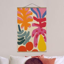 Bilderwelten Stoffbild mit Posterleisten Bunte Formen