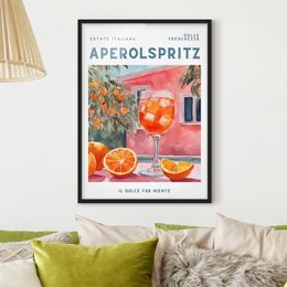 Bilderwelten Bild mit Rahmen Aperol Spritz - Il dolce far niente