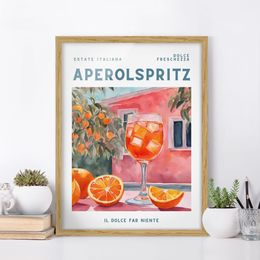 Bilderwelten Bild mit Rahmen Aperol Spritz - Il dolce far niente