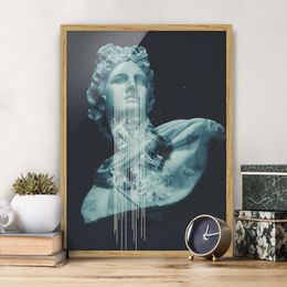 Bild mit Rahmen Apollo mit Kristallen