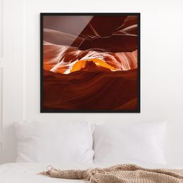 Bilderwelten Bild mit Rahmen Blick in den Antelope Canyon
