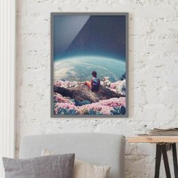 Bild mit Rahmen Ausblick auf die Erde genie&szlig;en
