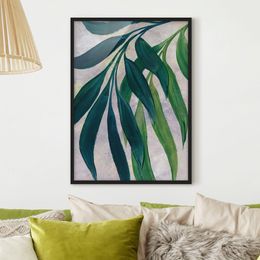 Bilderwelten Bild mit Rahmen Bl&auml;tter in Gouache
