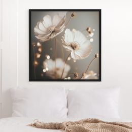 Bilderwelten Bild mit Rahmen Blumen mit Bokeh