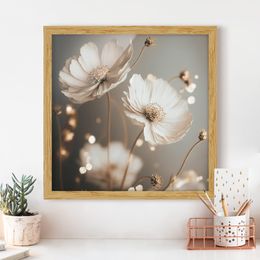 Bilderwelten Bild mit Rahmen Blumen mit Bokeh