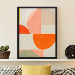 Bilderwelten Bild mit Rahmen Bunte Bauhaus Abstraktionen