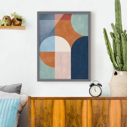 Bilderwelten Bild mit Rahmen Bunte Bauhaus Abstraktionen II