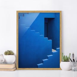Bild mit Rahmen Blaue Architektur