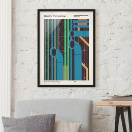 Bilderwelten Bild mit Rahmen Centre Pompidou - Plakat