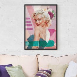 Bilderwelten Bild mit Rahmen Bunte Collage Marilyn