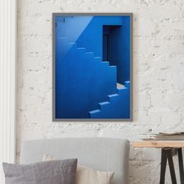 Bild mit Rahmen Blaue Architektur