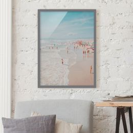Bild mit Rahmen Buntes Strandleben