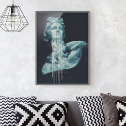 Bild mit Rahmen Apollo mit Kristallen