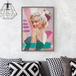 Bild mit Rahmen Bunte Collage Marilyn