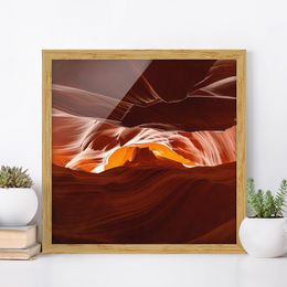 Bild mit Rahmen Blick in den Antelope Canyon
