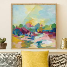 Bild mit Rahmen Bunte Landschaft