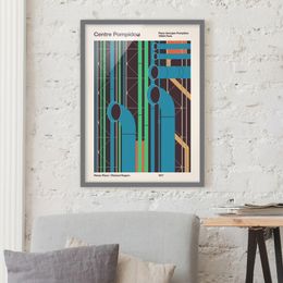 Bilderwelten Bild mit Rahmen Centre Pompidou - Plakat