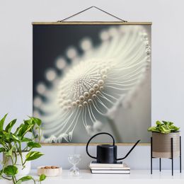 Bilderwelten Stoffbild mit Posterleisten Digitale Bl&uuml;te