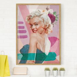 Bild mit Rahmen Bunte Collage Marilyn