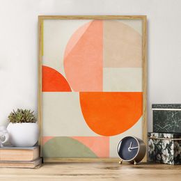 Bild mit Rahmen Bunte Bauhaus Abstraktionen