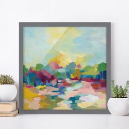 Bild mit Rahmen Bunte Landschaft
