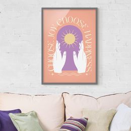 Bild mit Rahmen Choose joy choose happiness