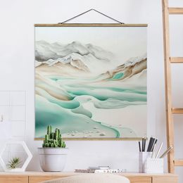 Bilderwelten Stoffbild mit Posterleisten Eisige Landschaft
