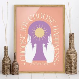 Bild mit Rahmen Choose joy choose happiness