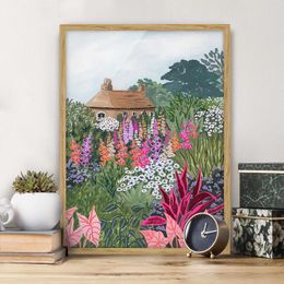 Bild mit Rahmen Cottage mit wildem Garten