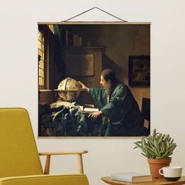 Bilderwelten Stoffbild mit Posterleisten Jan Vermeer - Der Astronom