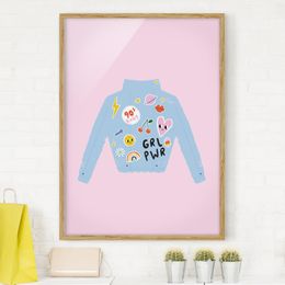 Bild mit Rahmen Illustration Jeansjacke