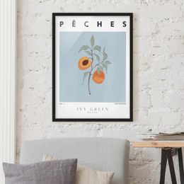 Bilderwelten Bild mit Rahmen Ivy Green Illustrations - P&ecirc;ches