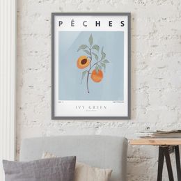 Bild mit Rahmen Ivy Green Illustrations - P&ecirc;ches