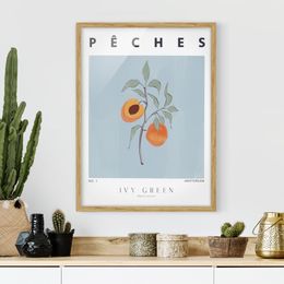 Bild mit Rahmen Ivy Green Illustrations - P&ecirc;ches