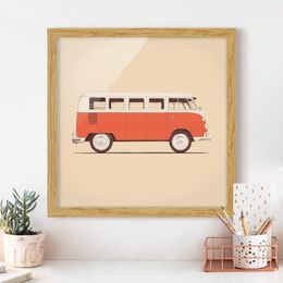 Bilderwelten Bild mit Rahmen Old School Camper