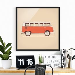 Bilderwelten Bild mit Rahmen Old School Camper