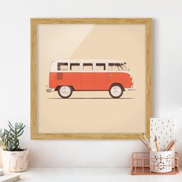 Bild mit Rahmen Old School Camper