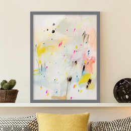 Bild mit Rahmen Pastell Konfetti Ausbruch