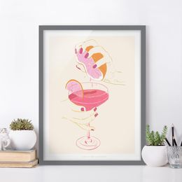 Bild mit Rahmen Pink Grapefruit Cocktail