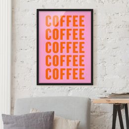 Bilderwelten Bild mit Rahmen Pink Coffee