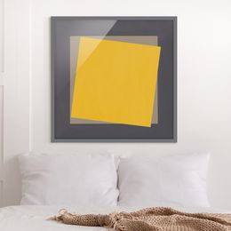 Bilderwelten Bild mit Rahmen Quadratisches Abstrakt