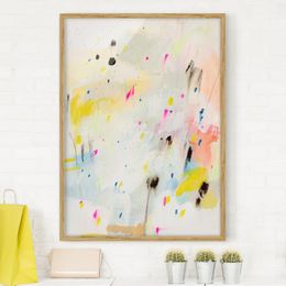 Bild mit Rahmen Pastell Konfetti Ausbruch